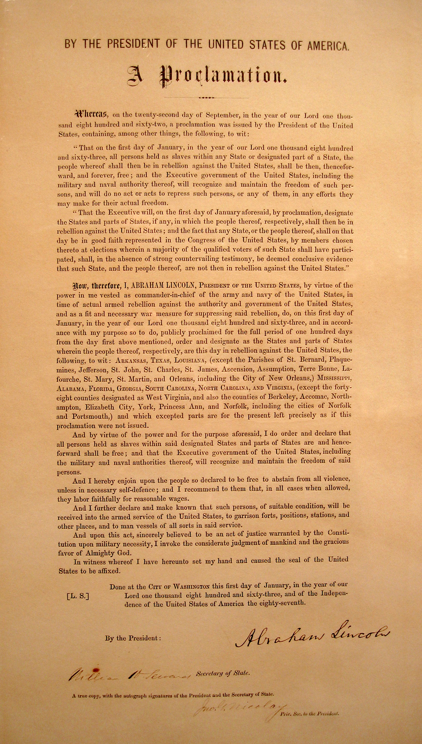 readable emancipation proclamation document